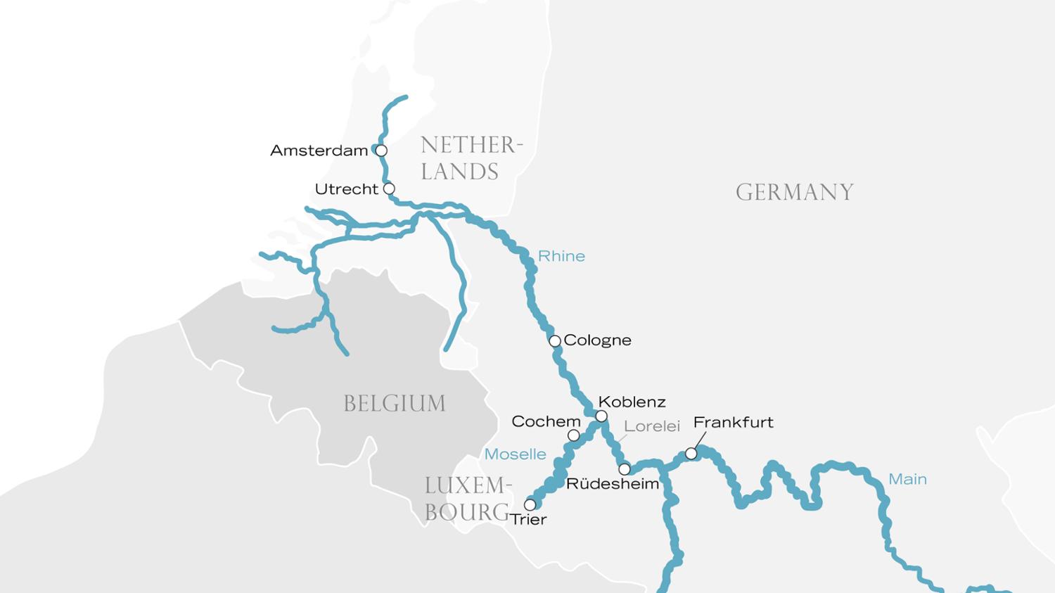 All of our Riverside Routes | Riverside Luxury Cruises