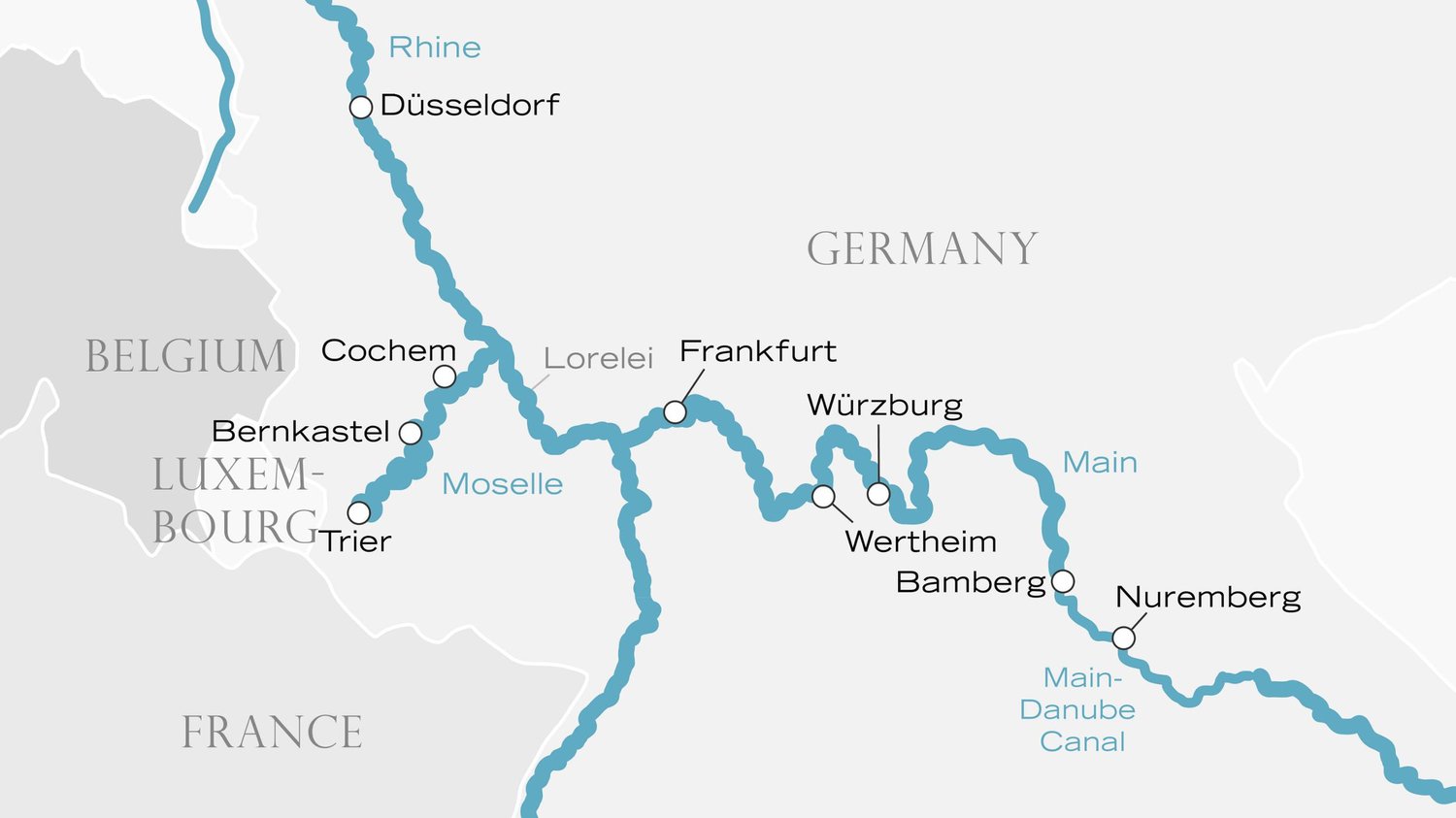 All of our Riverside Routes | Riverside Luxury Cruises