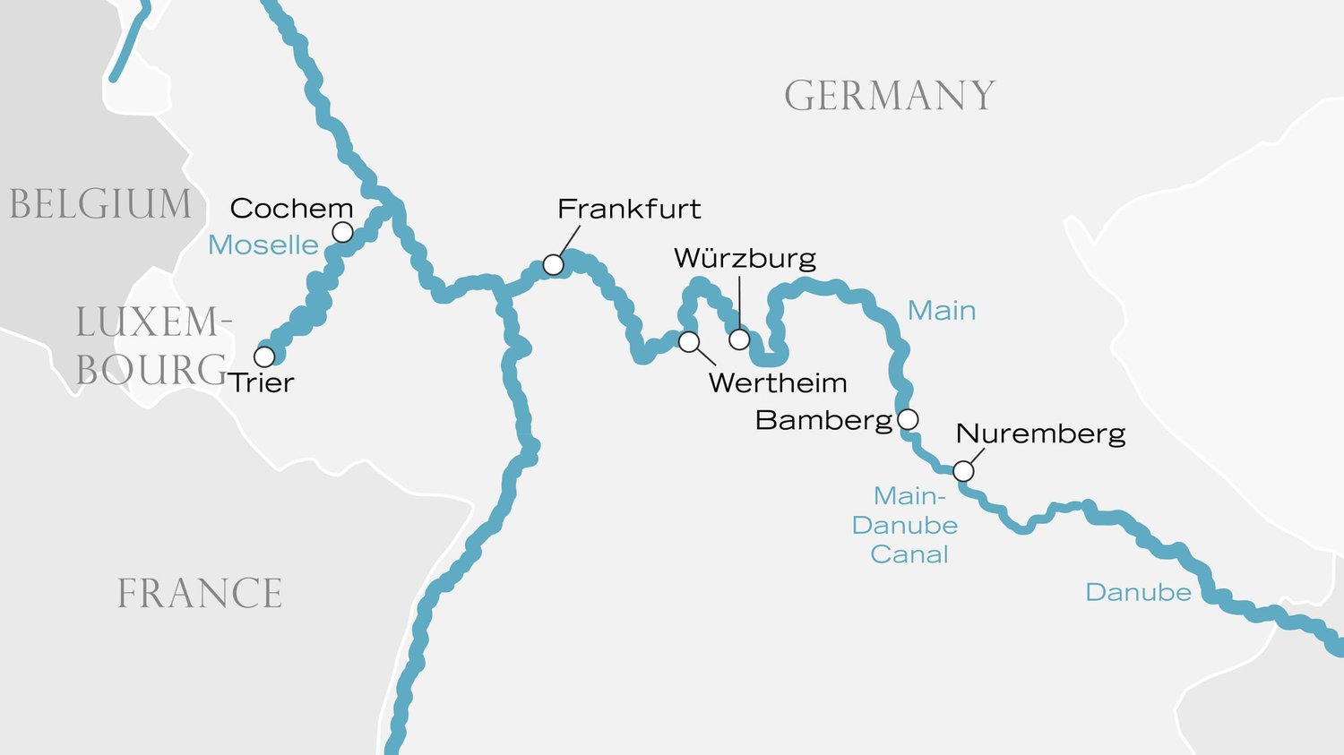 All of our Riverside Routes | Riverside Luxury Cruises